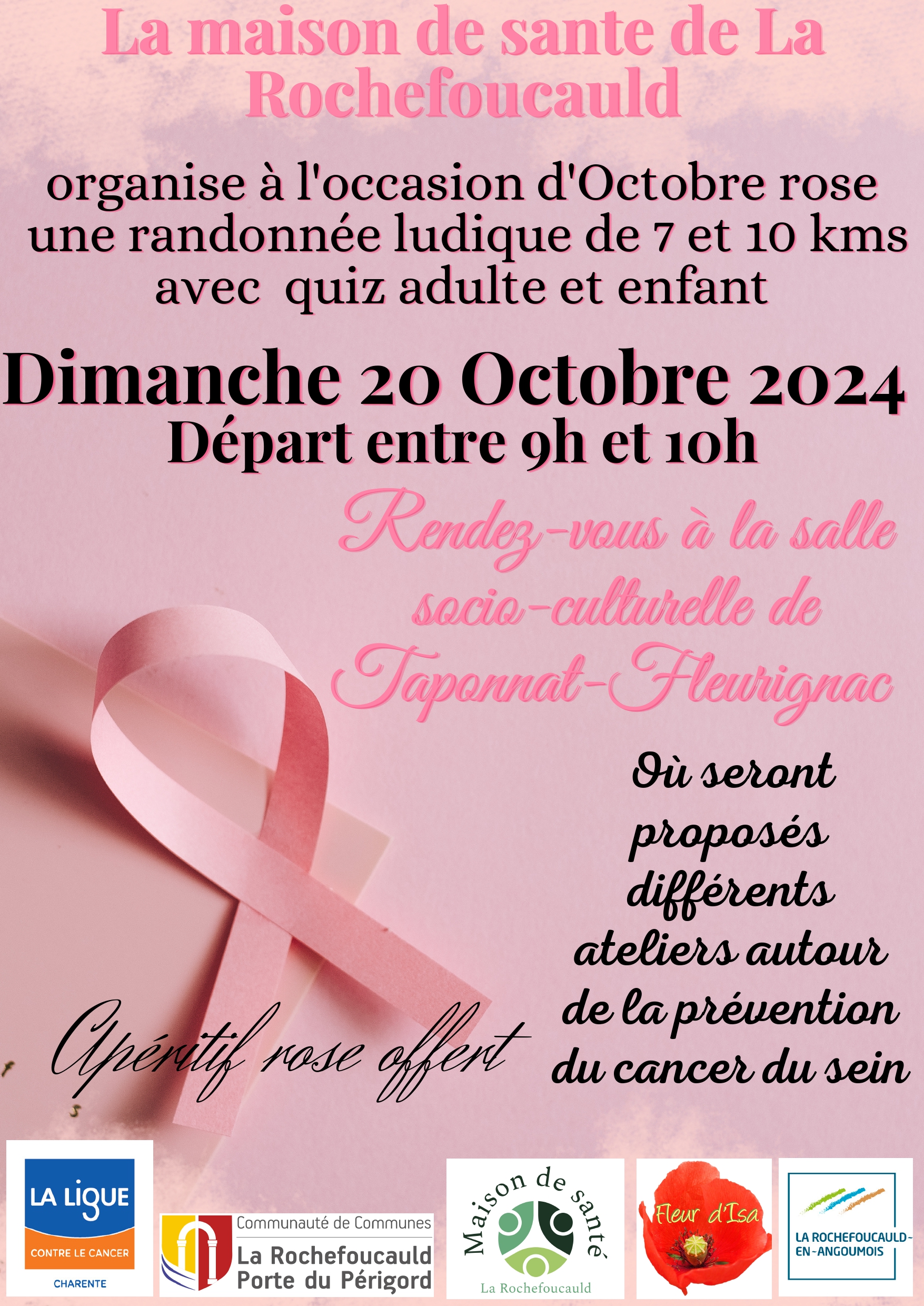 Octobre Rose Marche Taponat 20 Octobre 2024 – FLEUR d'ISA